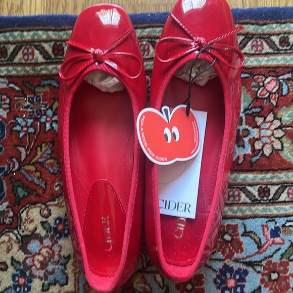 Cider | Shoes | Brand New Never Worn Red Patent Ballerina Flats | Poshmark